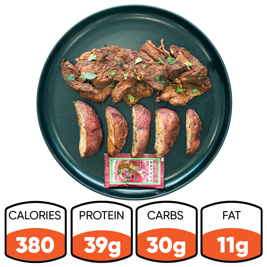Garlic Flank Bowl (Steak Meal Prep) – Hummus Fit
