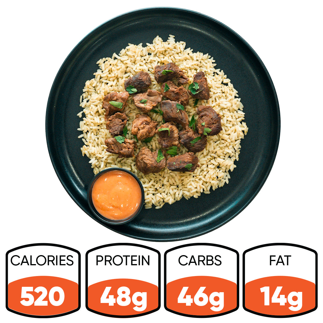 Glorious Gains (Steak & Rice Meal Prep) – Hummus Fit