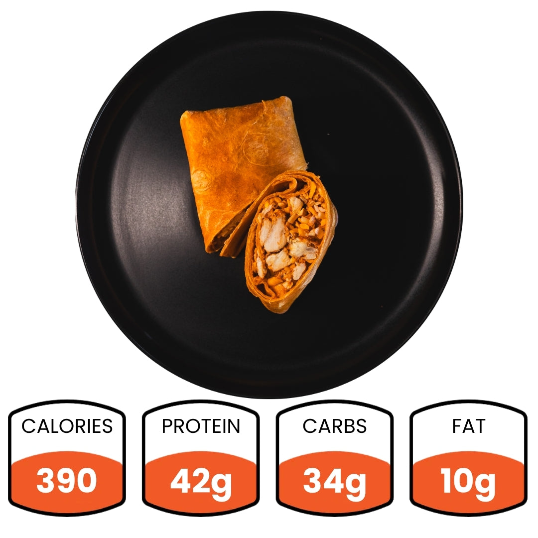 Spicy Buffalo Wrap Meal Prep – Hummus Fit